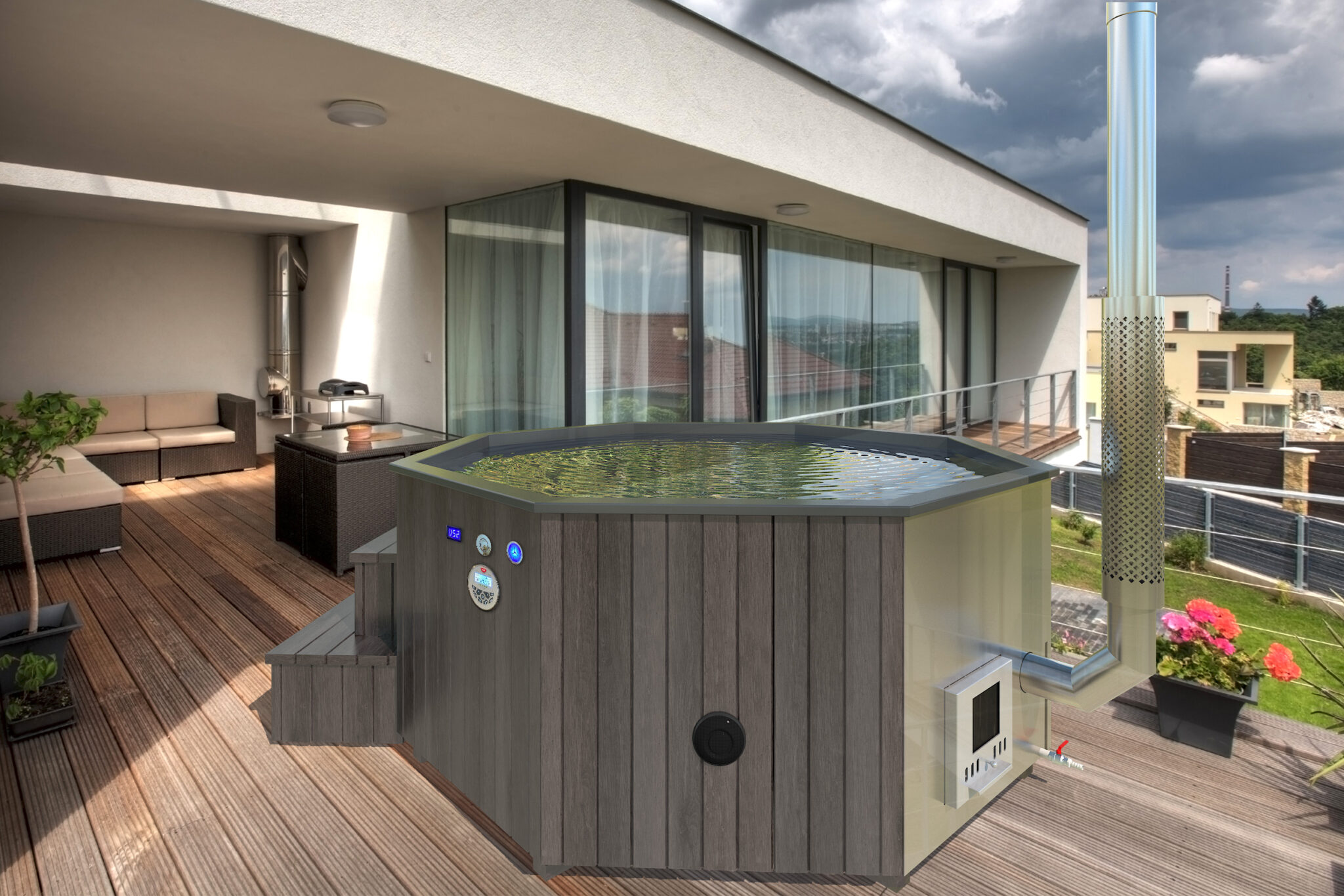 Stockholm Large 10 Person Hot Tub - Neptune Saunas & Hot Tubs